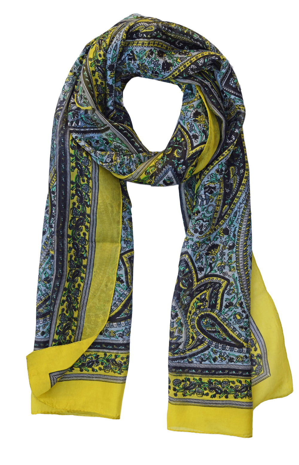 Paisley Silk Printed Scarf – Ayurvastram